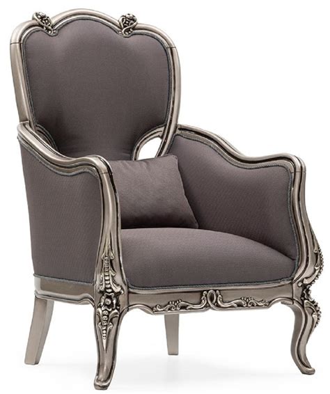 Casa Padrino Fauteuil De Salon Baroque De Luxe Gris Argent Fauteuil