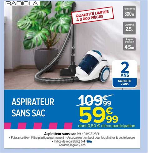 Promo Aspirateur Sans Sac Radiola Chez Carrefour ICatalogue Fr