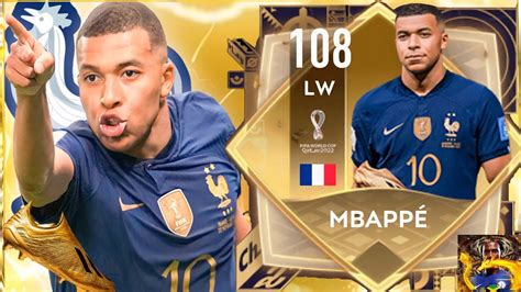 108 MBAPPE FIFA MOBILE 22 PLAYER OF TOURNAMENT CARD REVIEW YouTube