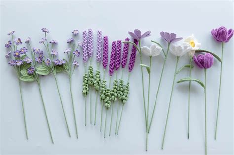 Hookok Bouquet Purple Crochet Flower Bouquet Hookok