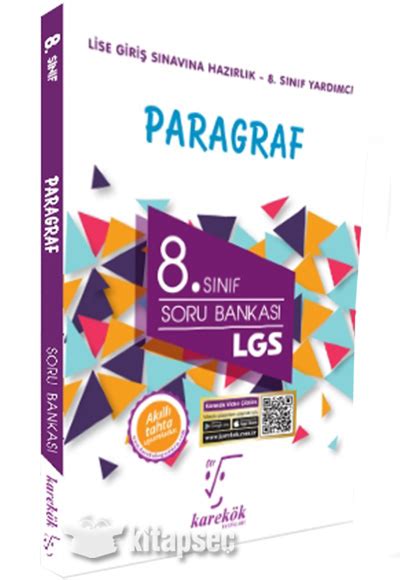 8 Sınıf LGS Paragraf Soru Bankası Karekök Yayınları 9786052247891