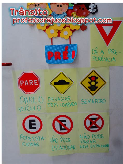 Placas De Transito E Seus Significados Para Educação Infantil