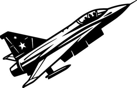 Fighter Jet Minimalist Und Einfache Silhouette Vektor Illustration