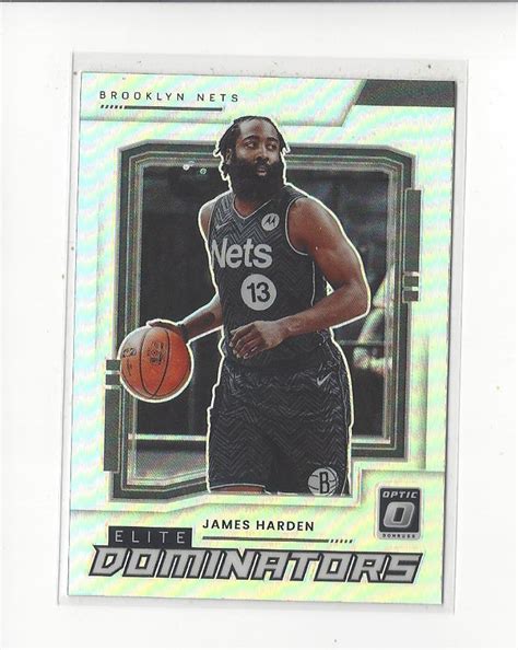 2021 22 Donruss Optic Elite Dominators Holo Prizm 3 James Harden Nets