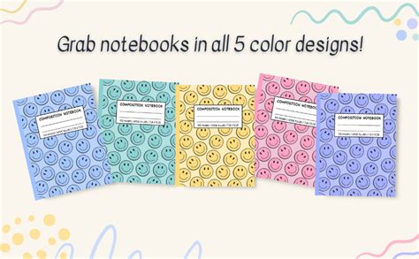 Pink Composition Notebook Wide Ruled Aesthetic Preppy Notebook Cute