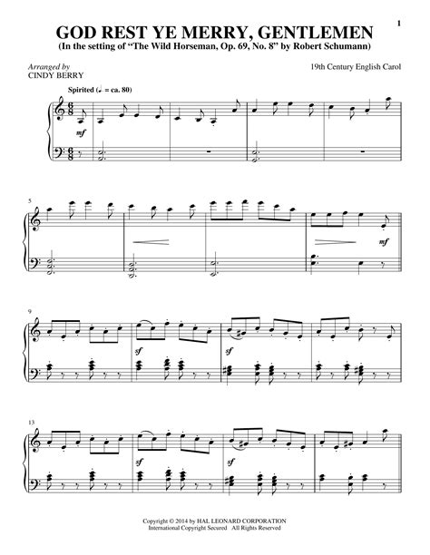 God Rest Ye Merry Gentlemen Sheet Music Direct
