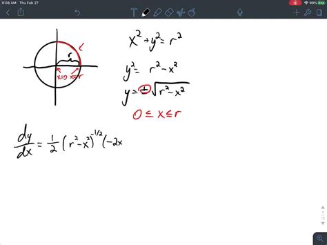 solved circumference of a circle set up an integral to find the circumference of a circle of