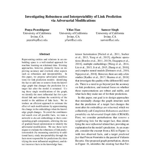 investigating robustness and interpretability of link prediction via adversarial modifications