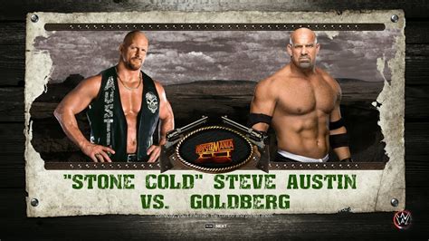 WWE 2K23 STONE COLD STEVE AUSTIN VS GOLDBERG WRESTLEMANIA 12