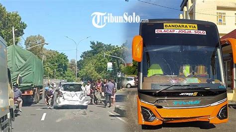 Tabrakan Beruntun Di Depan Balekambang Solo Libatkan Bus AKAP Dan 2