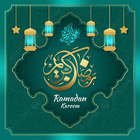 Ramadan Kareem Greeting Card Islamic Festival Background With Mandala