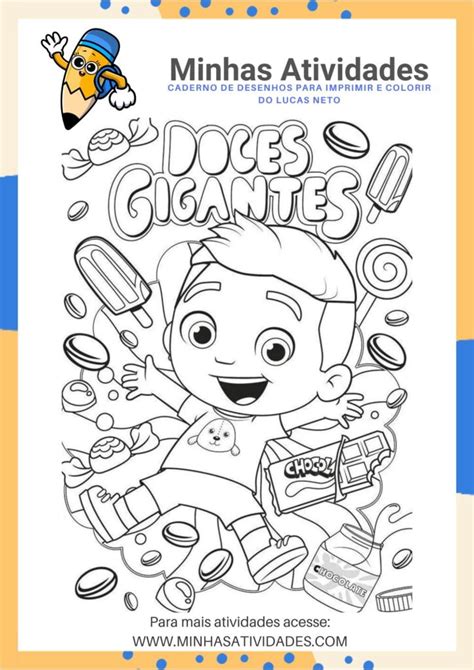 Atividades Os Desenhos Do Luccas Neto Para Pintar