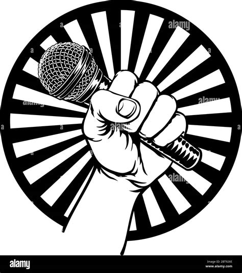 Hand Holding Microphone Stock Vector Image Art Alamy