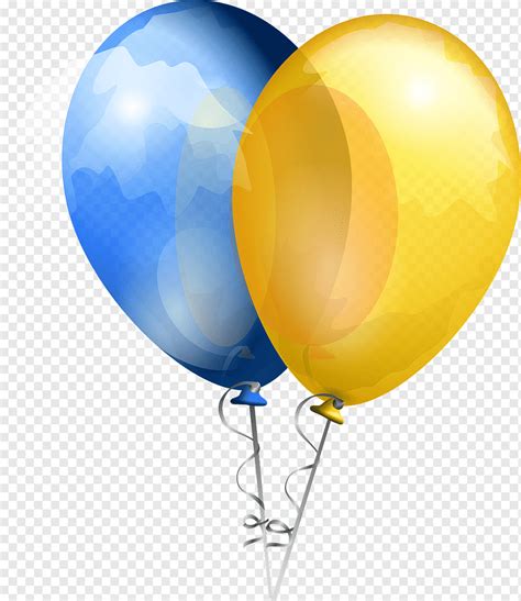Globos Helio Fiesta Decoración Azul Amarillo png PNGWing