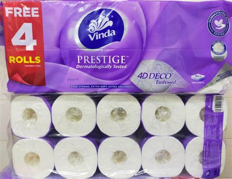 Vinda Deluxe Prestige D Toilet Tissue Rolls X Ply Ready Stock