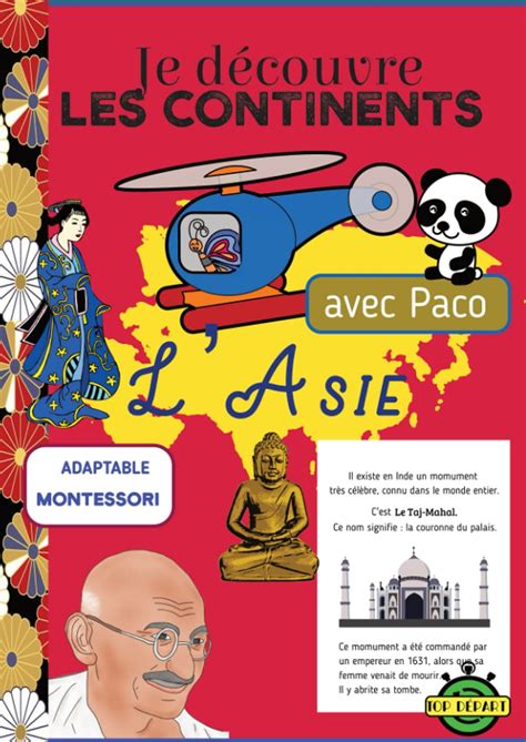 Je découvre les continents avec Paco L ASIE Cahier de géographie