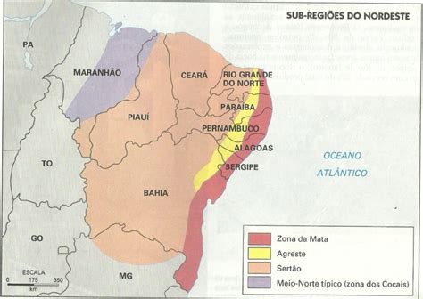 Mapa do nordeste Mapa do nordeste brasileiro político sub regiões
