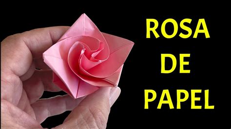 Como hacer una ROSA de PAPEL FÁCIL YouTube