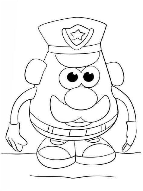 Mr Potato Head Parts Cut Out Printables Sketch Coloring Page