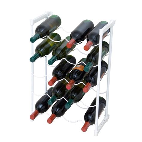 Adega de chão para Vinho Rack Vertical 20 Garrafas Branco Garrafeiro