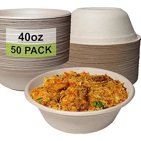 Amazon Pack Oz Round Disposable Compostable Paper Bowls