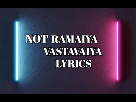 Jawan Not Ramaiya Vastavaiya LYRICS Shah Rukh Khan Atlee Anirudh