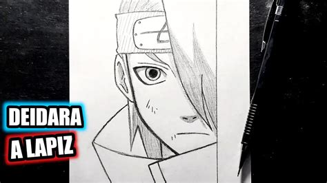 Cómo dibujar a DEIDARA PASO A PASO FACIL A LAPIZ how to draw