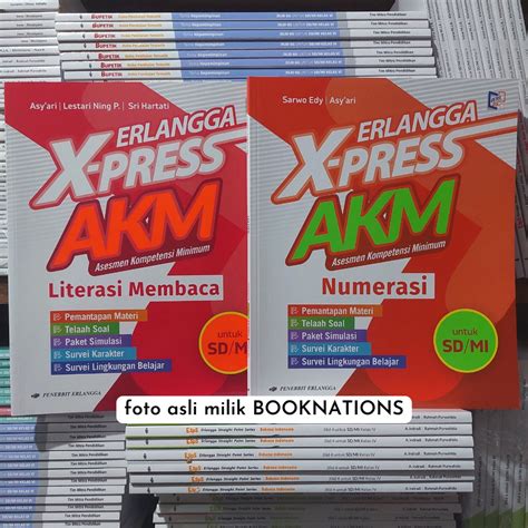 Jual Buku AKM ERLANGGA XPRESS AKM SD MI Literasi Membaca Dan Numerasi