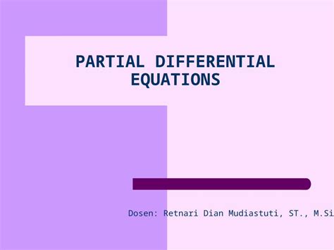 ppt presentation3 partial differentials equation dokumen tips