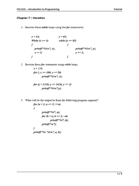 tutorial exercise chap 7 iteration pdf computer engineering software development