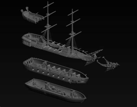 3D Project Pirate Ship Galleon For Table Top Dnd STL File Etsy Finland