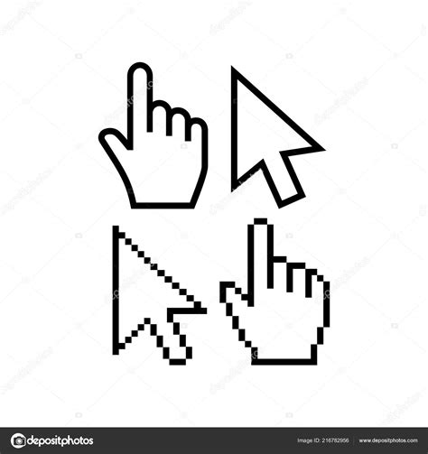Computer Mouse Cursor Icon In Flat Style Arrow Cursor Vector