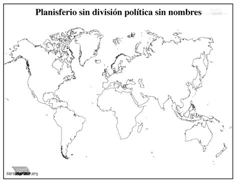 Planisferio Sin Divisi N Pol Tica Sin Nombres En Pdf 37336 The Best