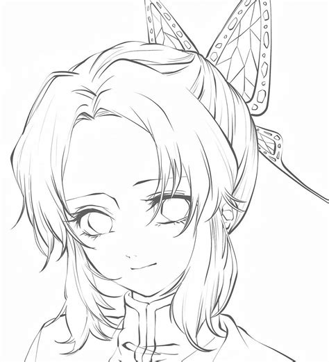 Shinobu Kocho Coloring Pages
