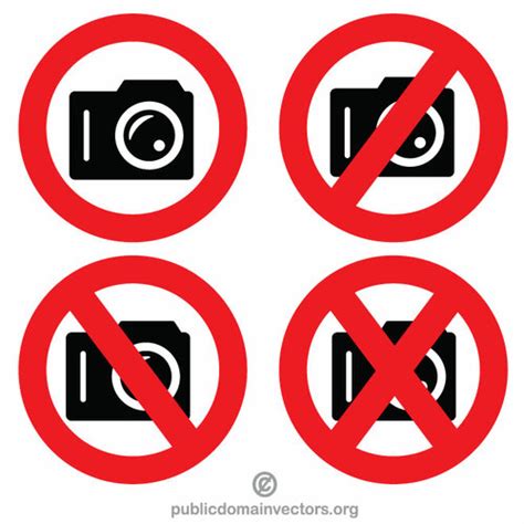 No Photography Sign Public Domain Vectors