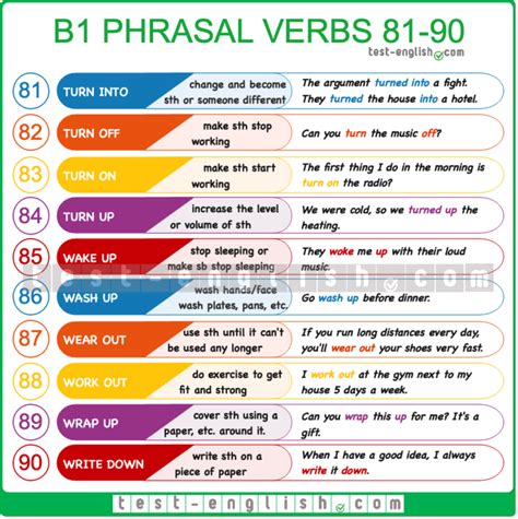 B1 Phrasal Verbs 3 Exercises And Explanation Test English
