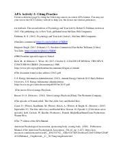 APA Activity 2 Assignment Pdf APA Activity 2 Citing Practice Create