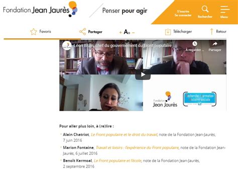 Léon Blum chef de gouvernement du Front populaire une vidéo de la