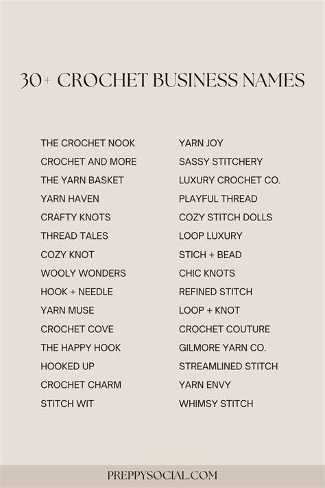 37 Incredibly Fun Crochet Business Names In 2024 Crochet Business