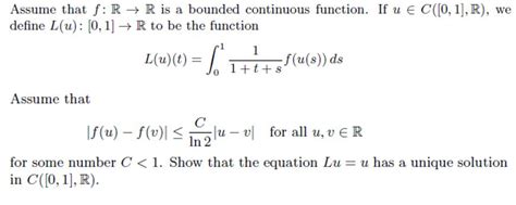 solved assume that f r r is a bounded continuous