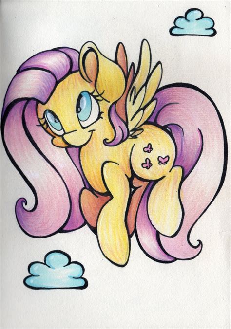 1101357 Safe Artist Cutepencilcase Fluttershy Female Flying