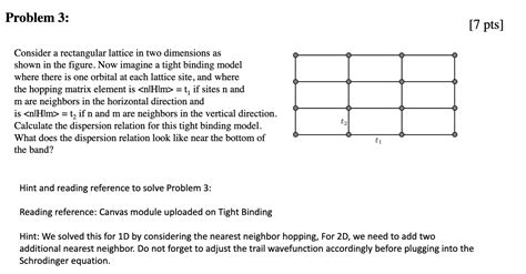 solved problem 3 [7 pts] consider a rectangular lattice in