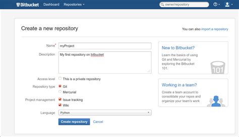sharing repositories using bitbucket — git tutorial v1 0 table of contents