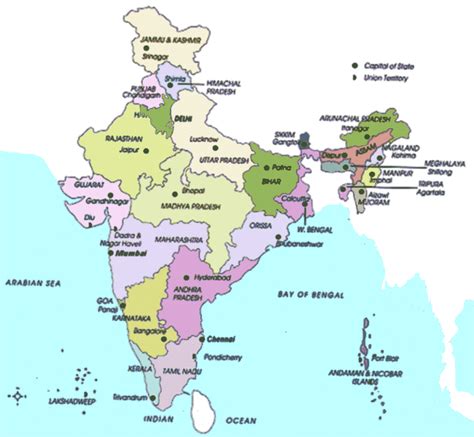 Map Of India And Surrounding Area Map