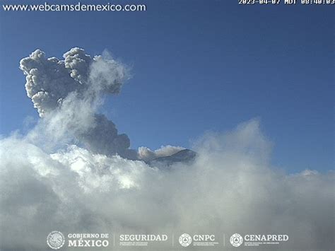 Webcams de México on Twitter Actividad del volcán Popocatépetl esta