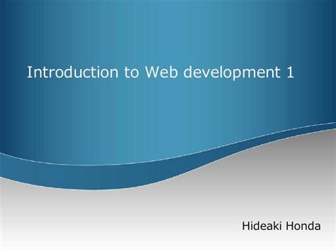 introduction to web development understanding the web