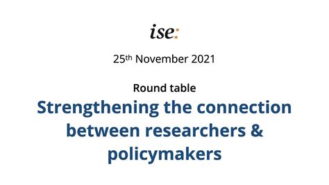 Strengthening The Connection Between Researchers And Policymakers YouTube