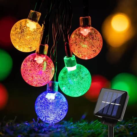 Guirlande Lumineuse Extérieure Solaire Noël Guinguette Multicolore