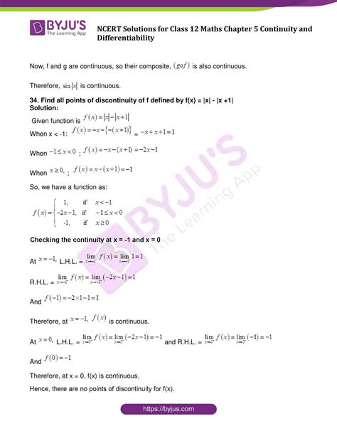 ncert solutions for class 12 maths chapter 5 continuity and differentiability