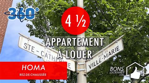 Appartement à louer Visite virtuelle 360 Apartment tour HoMa 4 ½